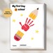 First Day of School Handprint Craft, Back to School Printable, School ...