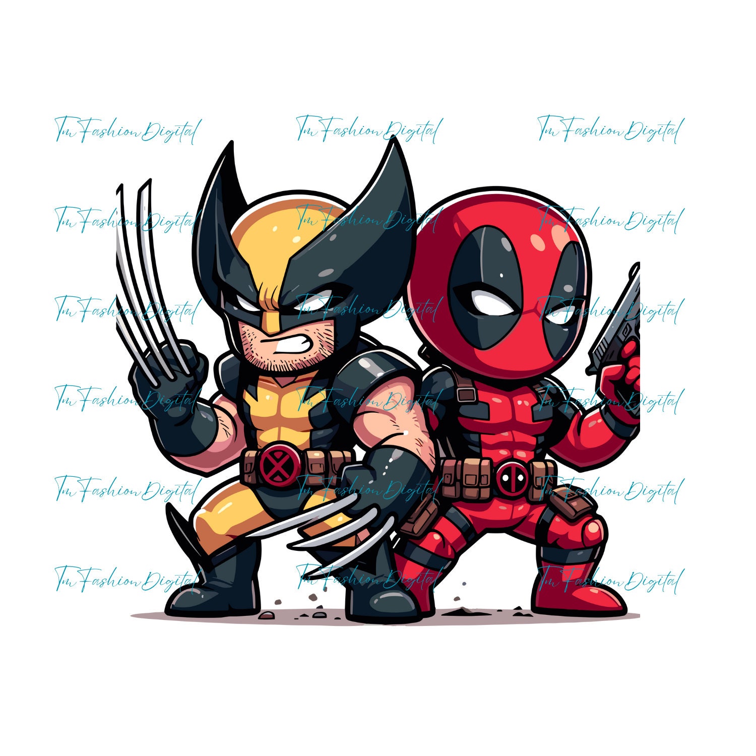 Deadpool and Wolverine PNG Digital Design PNG File for Sublimation ...