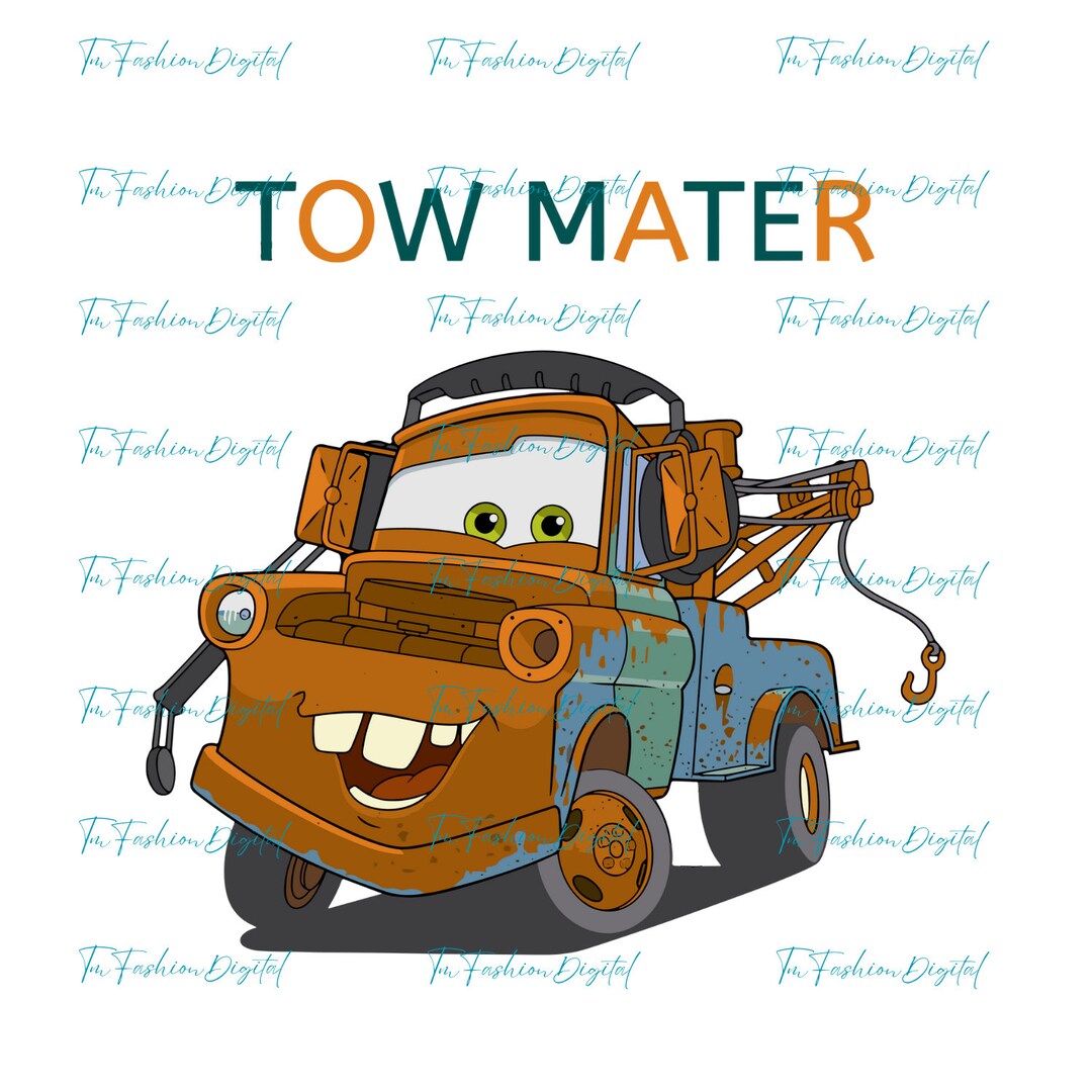 Retro Mater Png, Tow Mater Shirt Download, Cars Movie PNG, Racing Cars ...