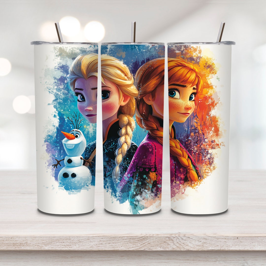 Cartoon Princesses Tumbler Wrap 90s Frozen Cartoon Tumbler Wrap 20oz ...