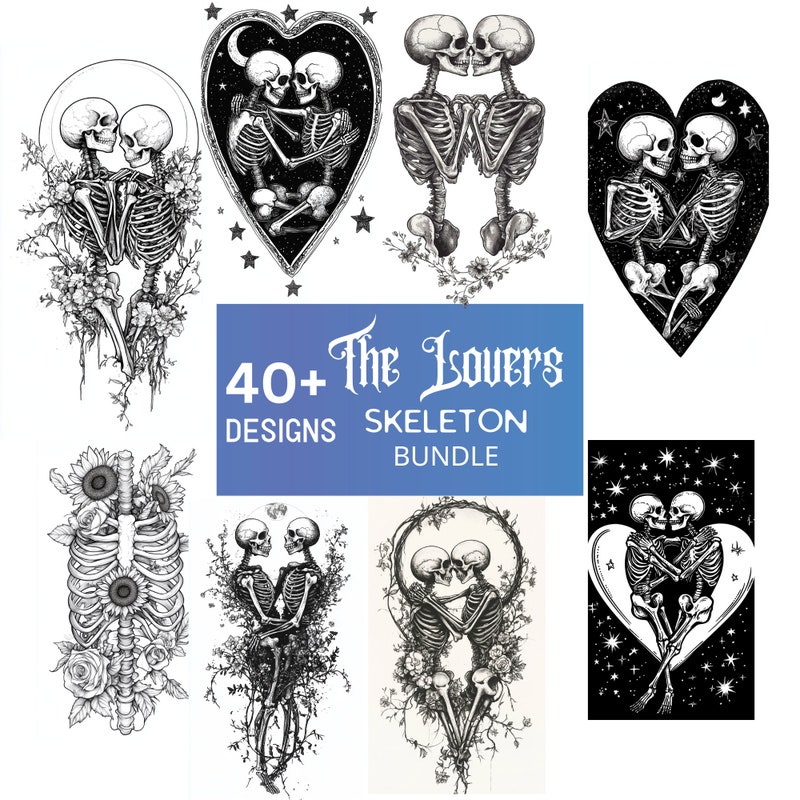 Skeleton Lovers Art - Etsy