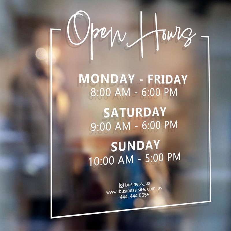 Business Hours Sign - Etsy