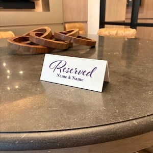 Personalized Double-sided Reserved Sign With Names – Custom Wedding ...