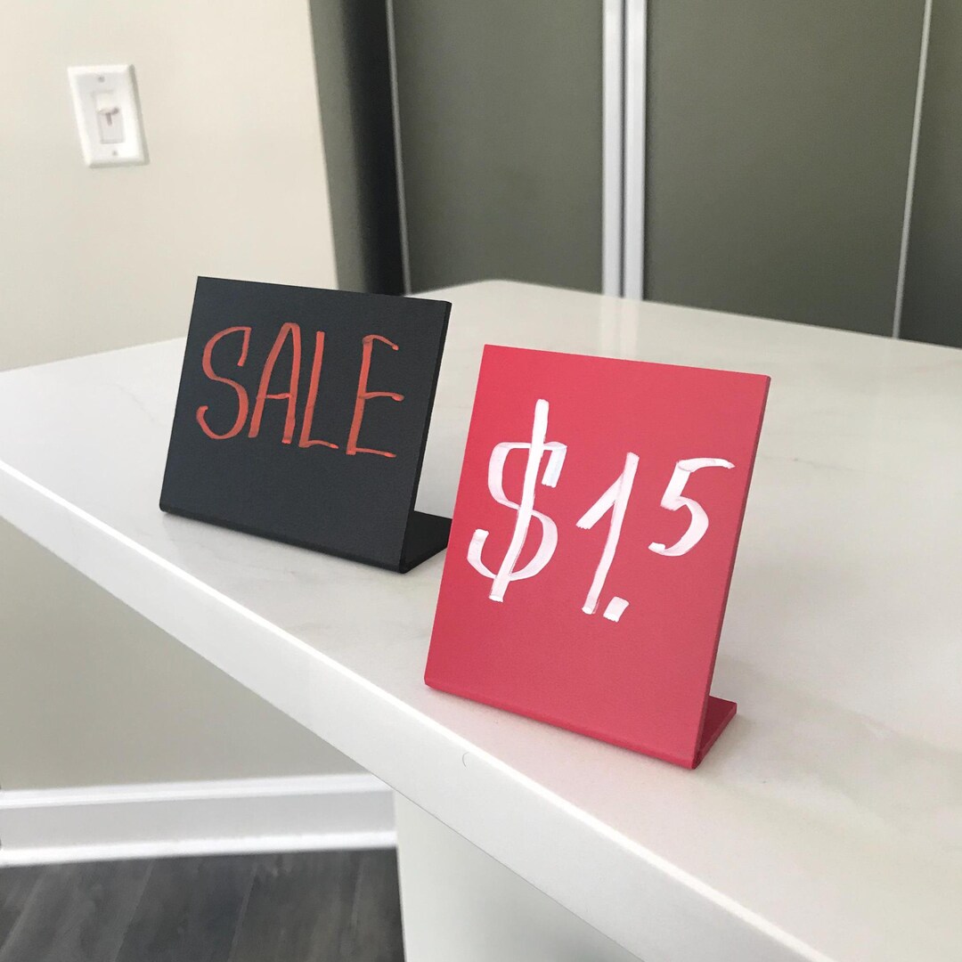 Plastic Price Tags for Businesses, Shops, Cafes Desktop Price List ...