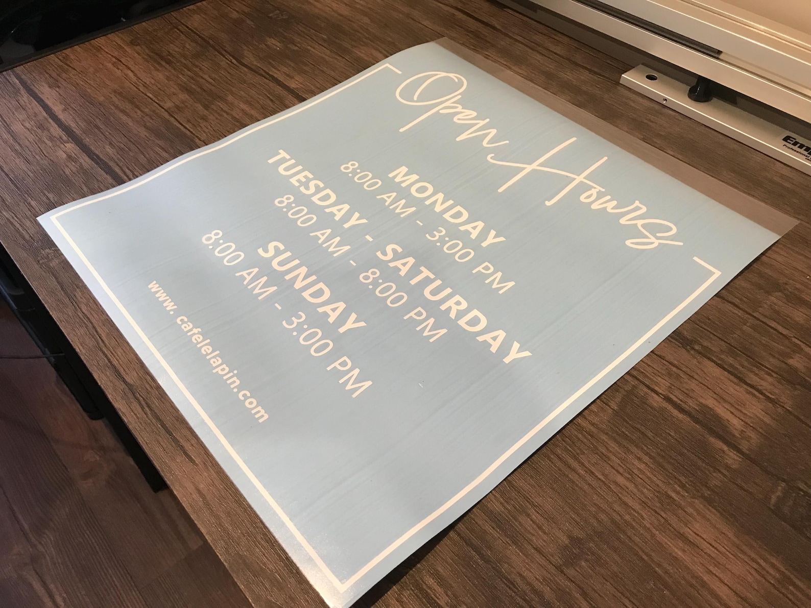 Store Hours Decal - Personalized Window Sign - Business Hours - Small ...