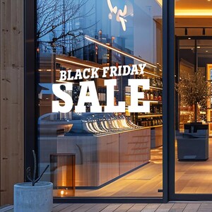 Black Friday Sale Window Decal - Eye-catching Sticker for Shops ...