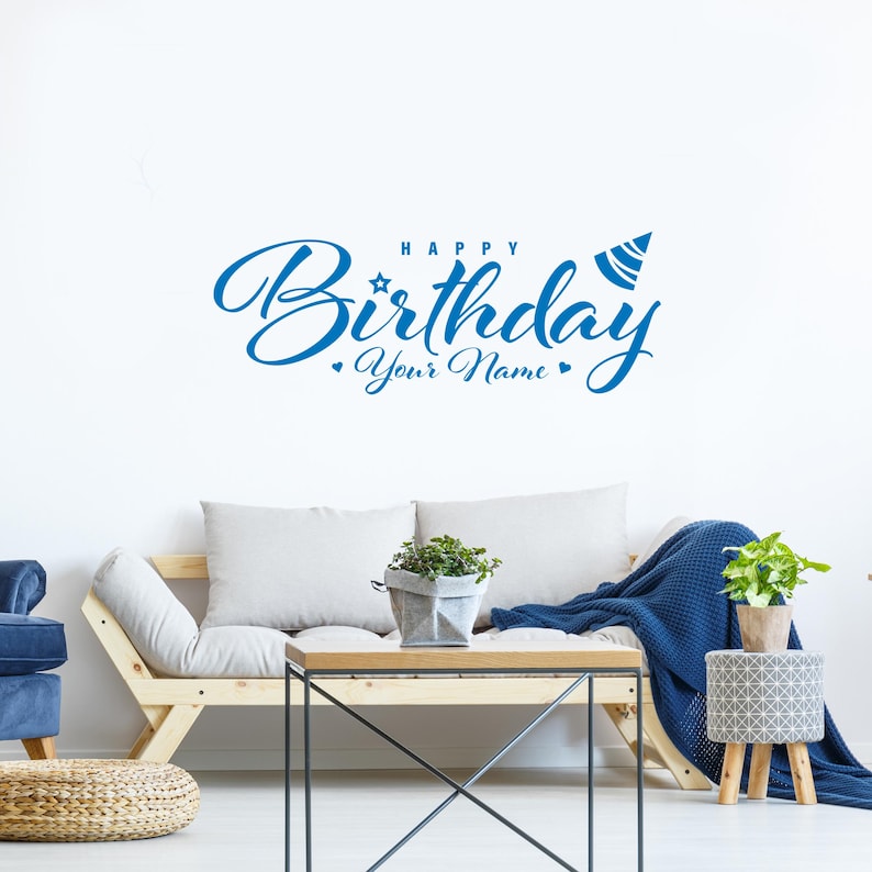 Happy Birthday, Decal - Happy Birthday Wall Sticker - Happy Birthday ...