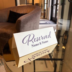 Personalized Double-sided Reserved Sign With Names – Custom Wedding ...