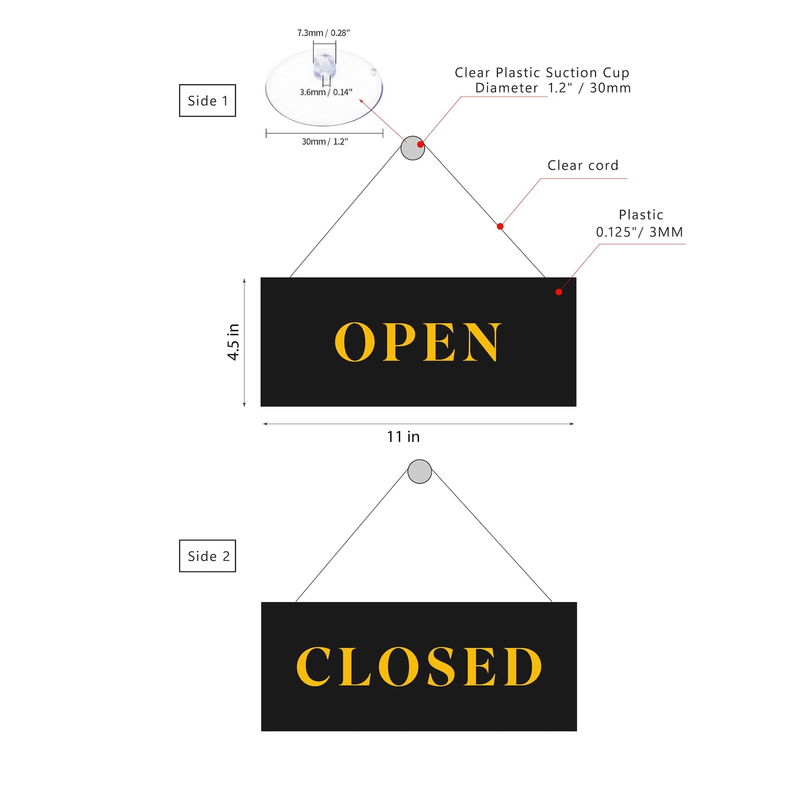 Open/closed Door Sign - Glass Door Signage for Shops, Restaurants, and ...