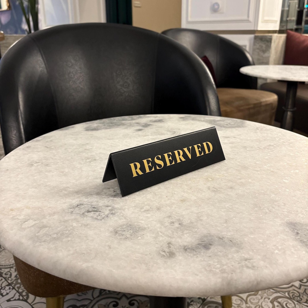Reserved Table Sign – for Restaurants, Bars, Cafes, Hotels - Business ...