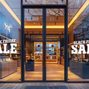 Black Friday Sale Window Decal Eye-catching Sticker for Shops ...