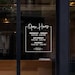 Store Hours Decal - Personalized Window Sign - Business Hours - Small ...