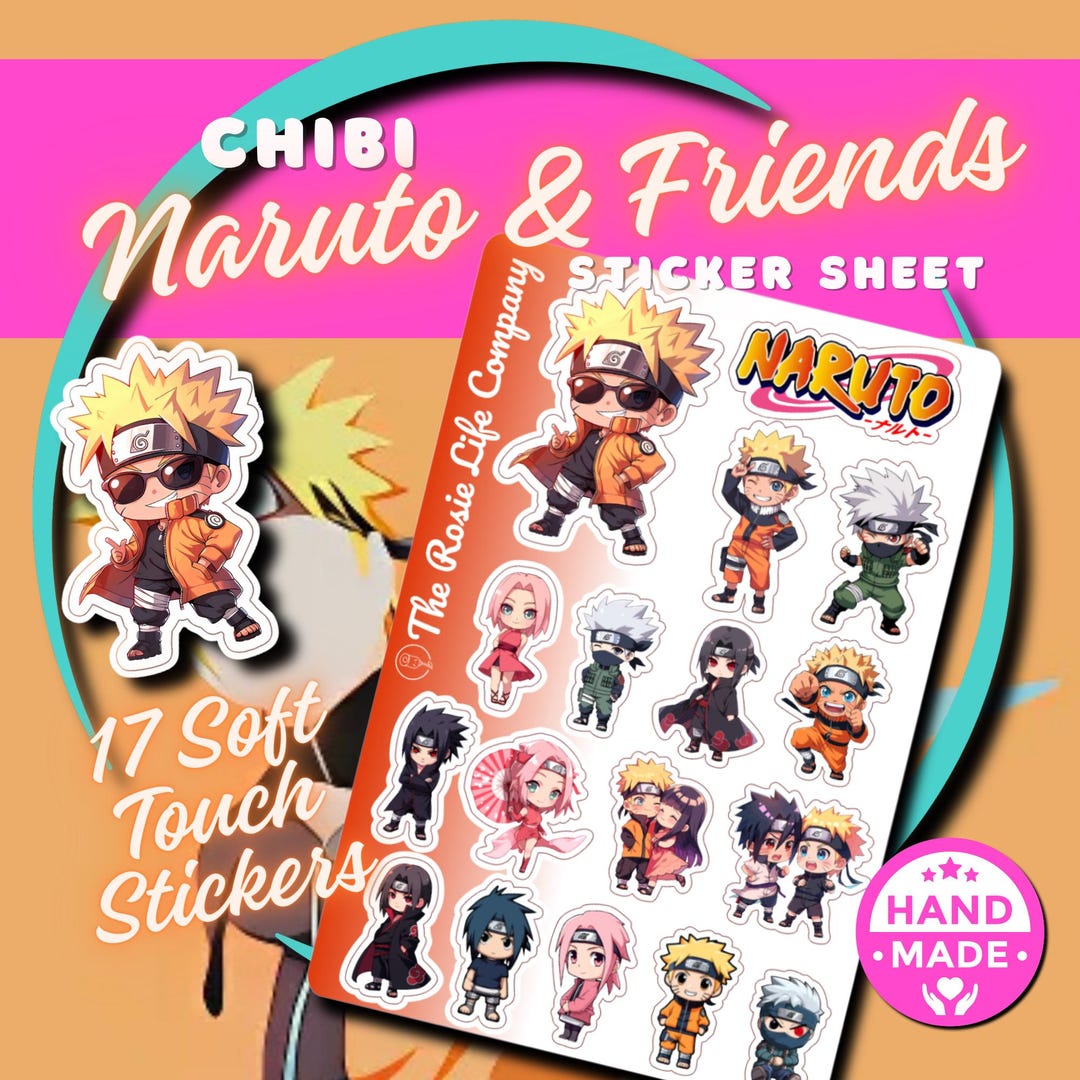 Chibi Naruto and Friends Sticker Sheet - Etsy
