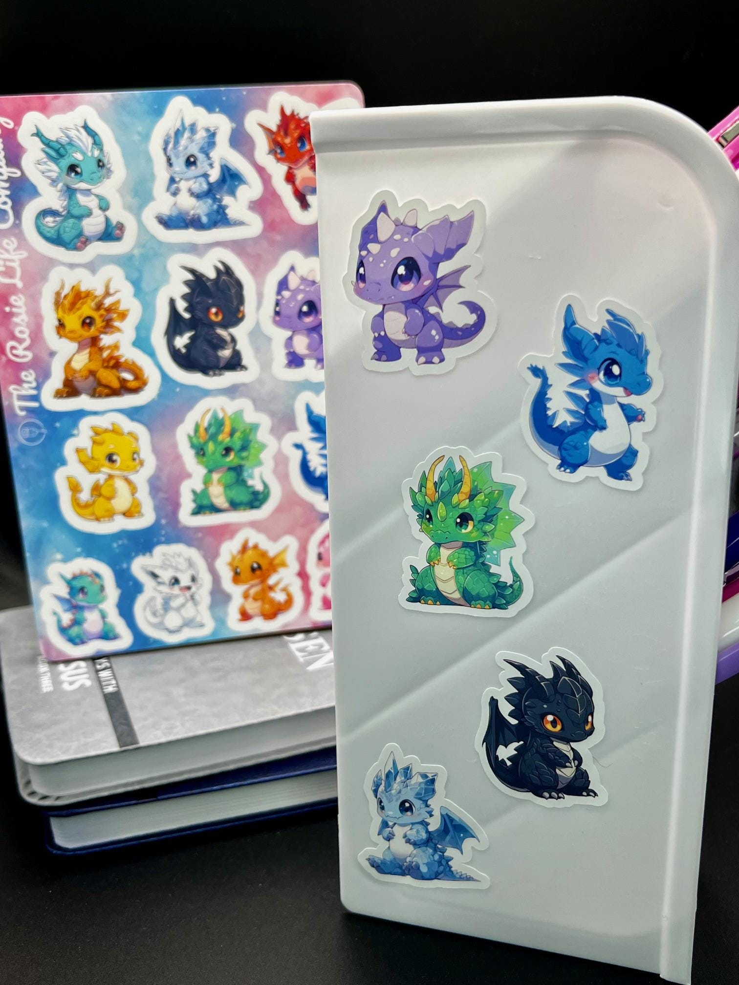 Chibi Fantasy Dragons Sticker Sheet - Etsy