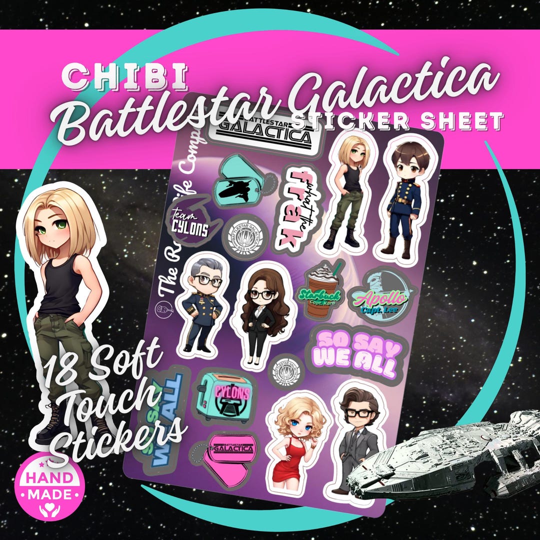 Chibi Battlestar Galactica Sticker Sheet - Etsy