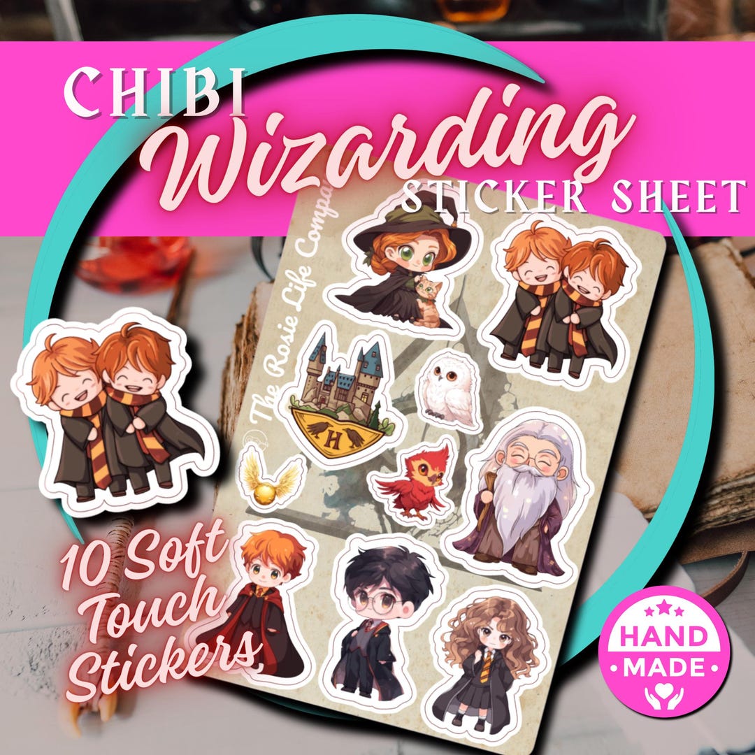 Chibi Hogwart Students Sticker Sheet - Etsy