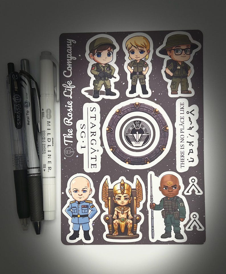 Chibi Stargate SG1 Soft Touch Sticker Sheet - Etsy