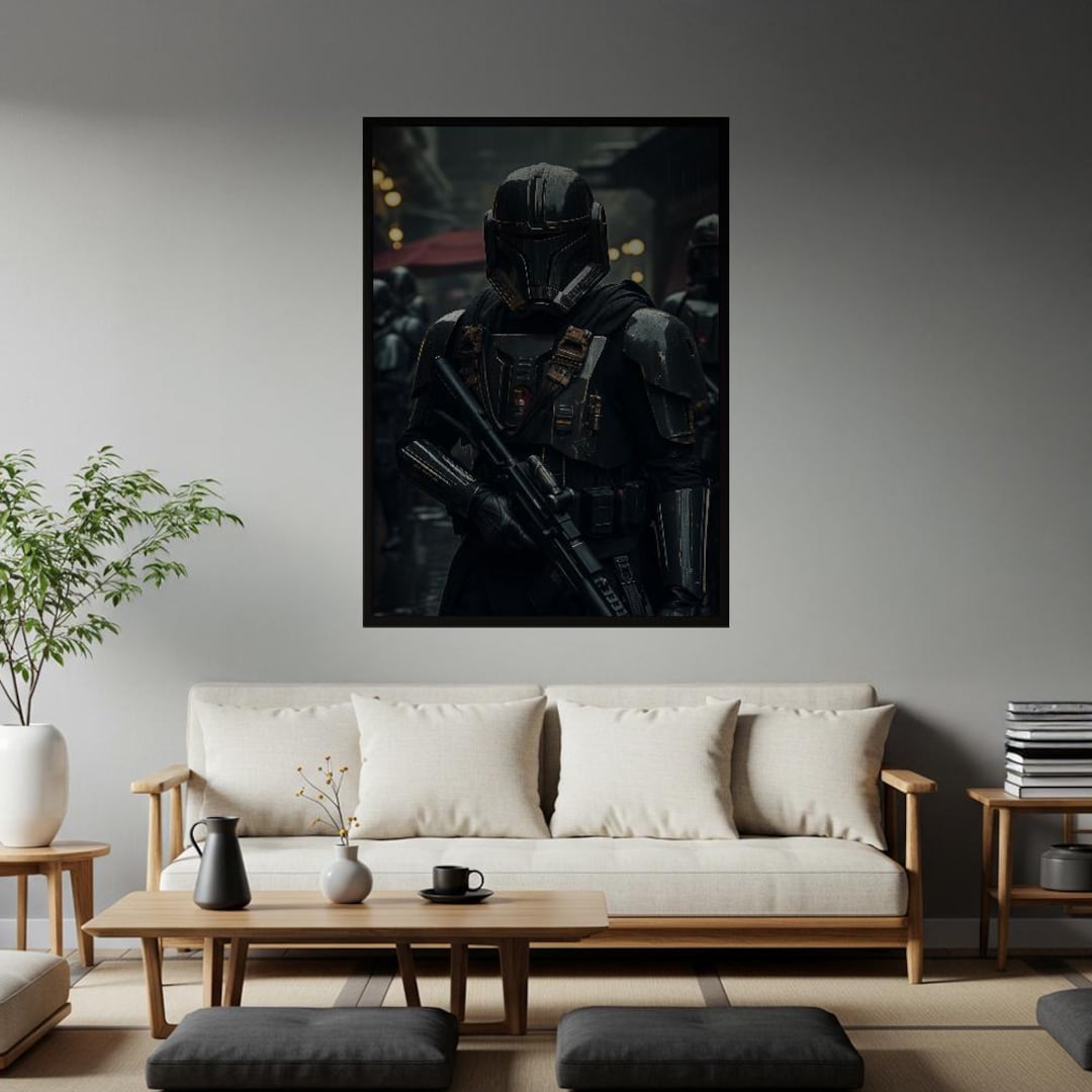 Galactic Guardian Sci-fi Warrior Poster | Futuristic Armored Soldier ...