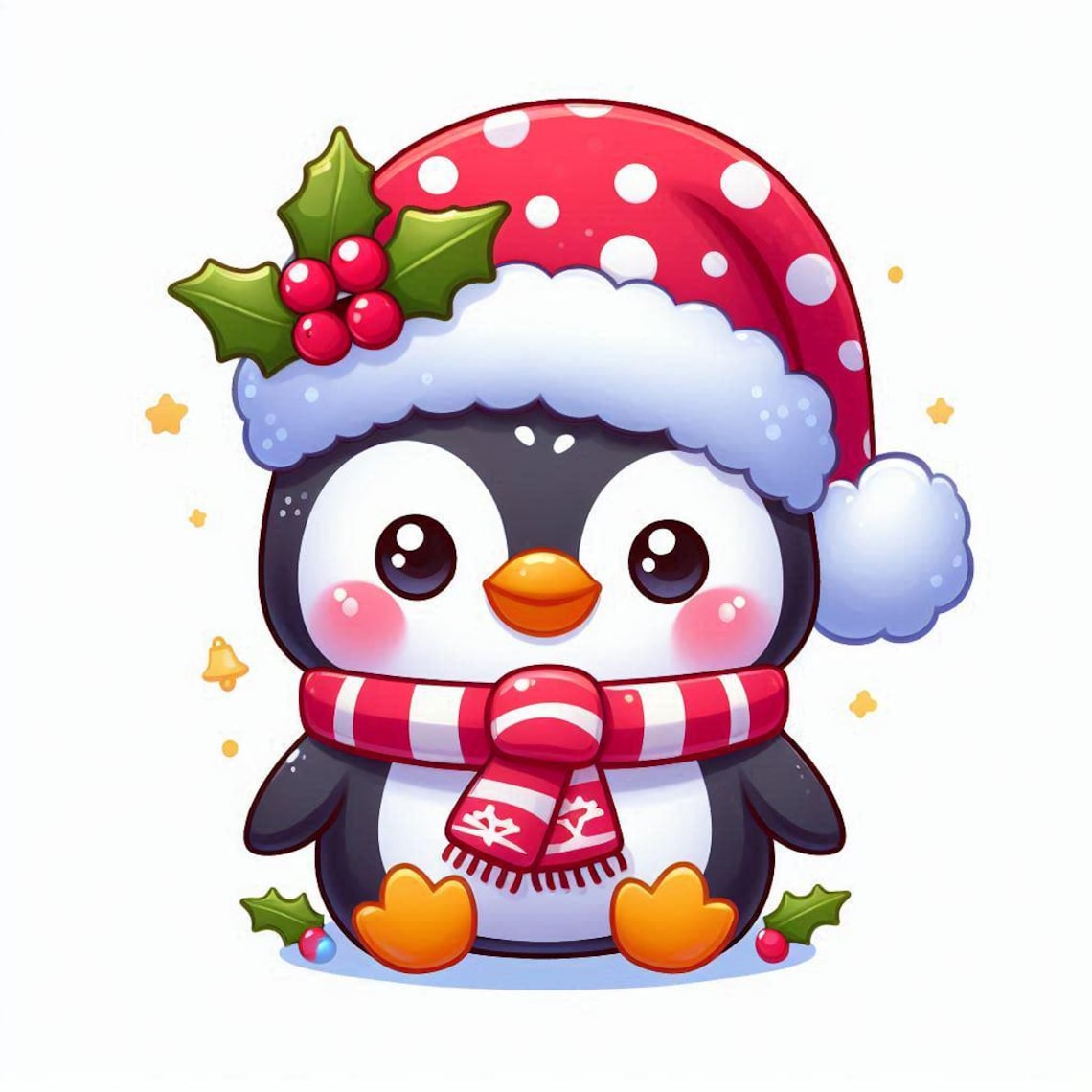 Christmas Penguin Clipart Bundle – 10+ Cute Holiday Illustrations ...
