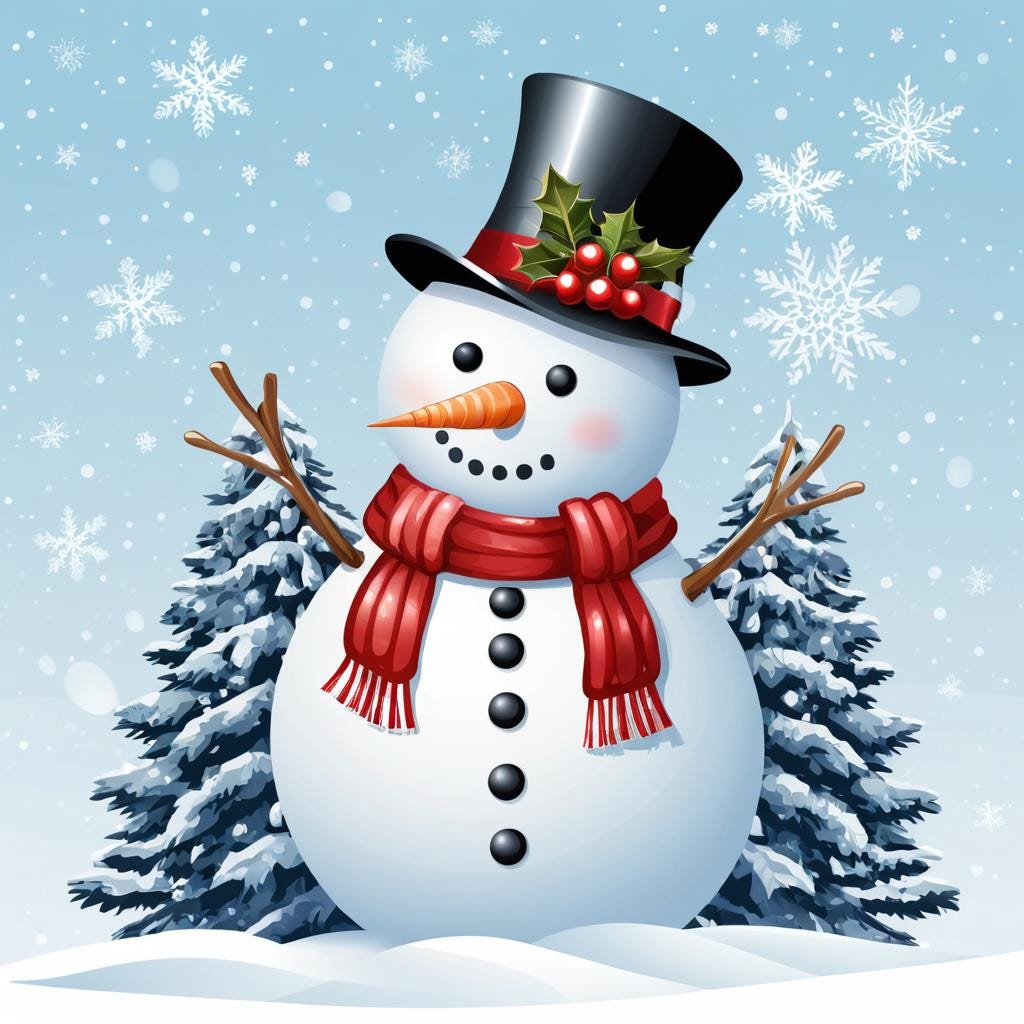 Christmas Snowman Clipart Bundle - Digital Downloads for Junk Journals ...