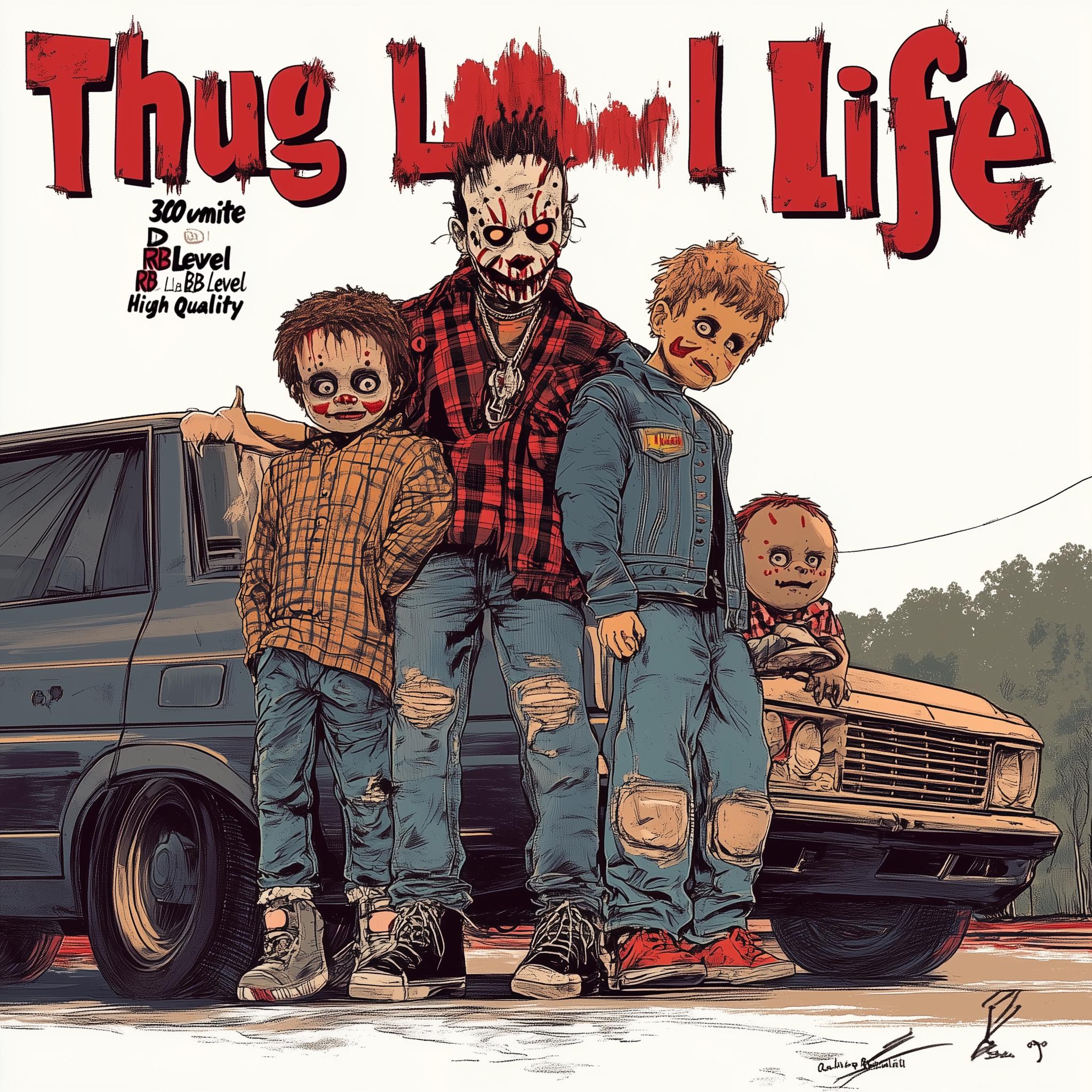 Chicano Thug Life Halloween Movie Killers | Horror Icons Digital Art ...