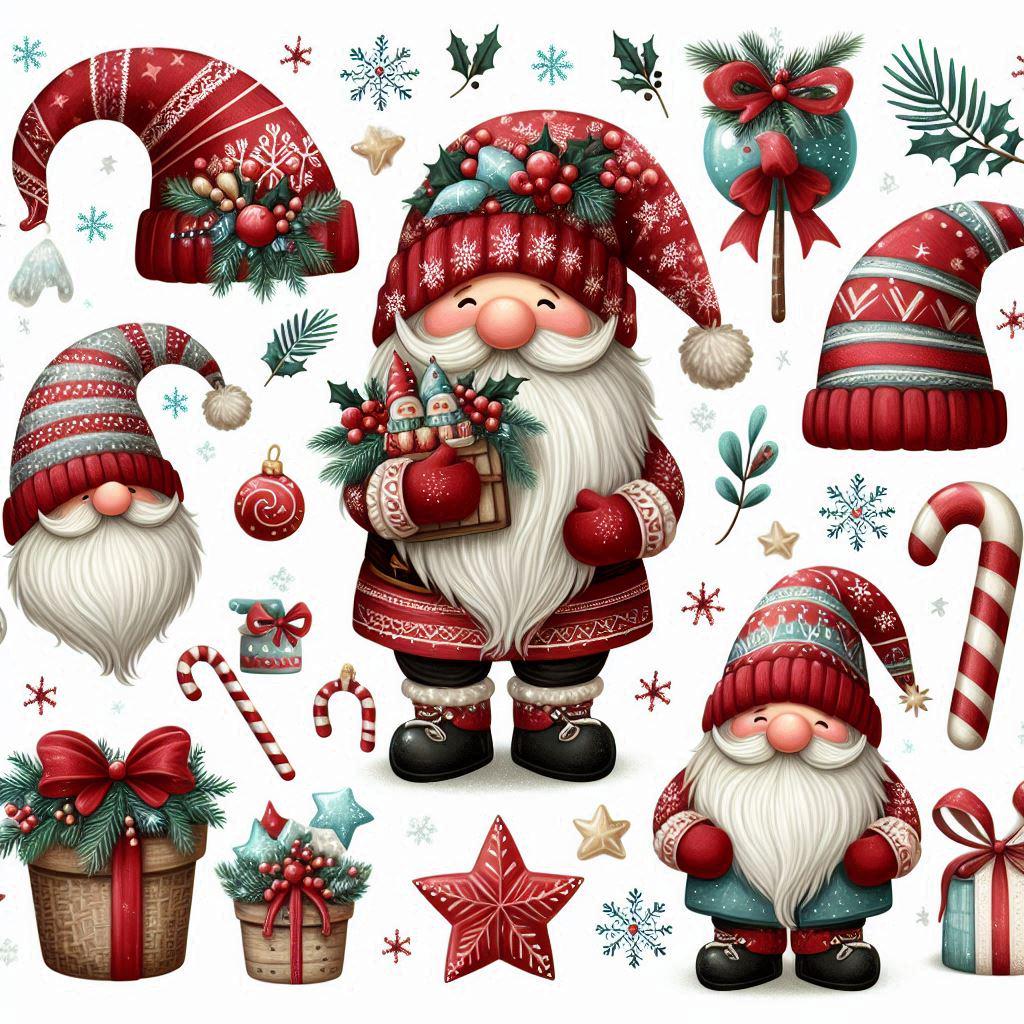Christmas Gnome Clipart Bundle Winter Gnome Graphics, Sublimation PNG ...