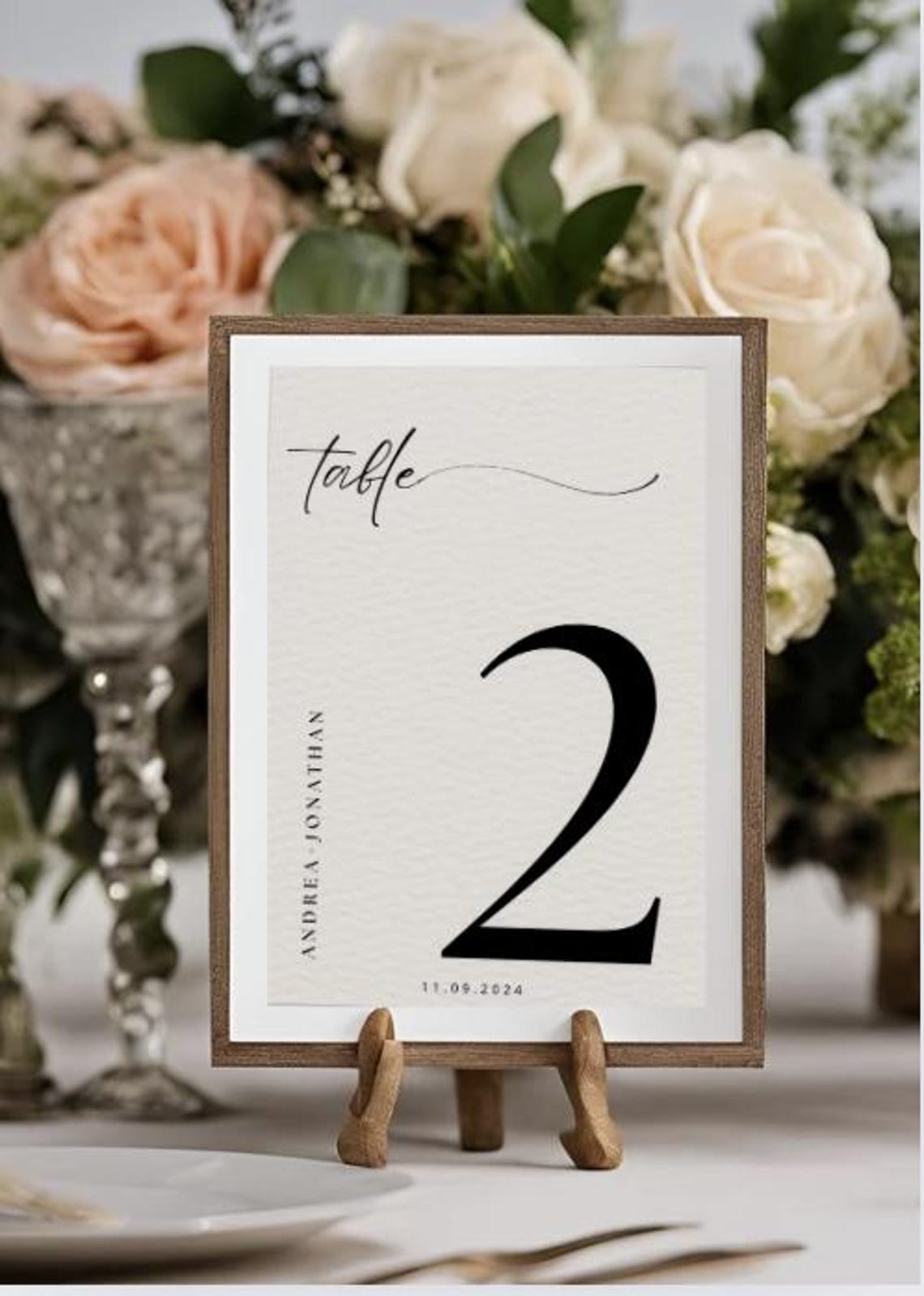 Minimalist Modern Table Number Template, Elegant, Editable, and Instant ...