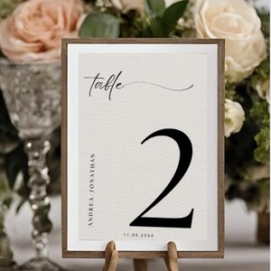 Minimalist Modern Table Number Template, Elegant, Editable, and Instant ...