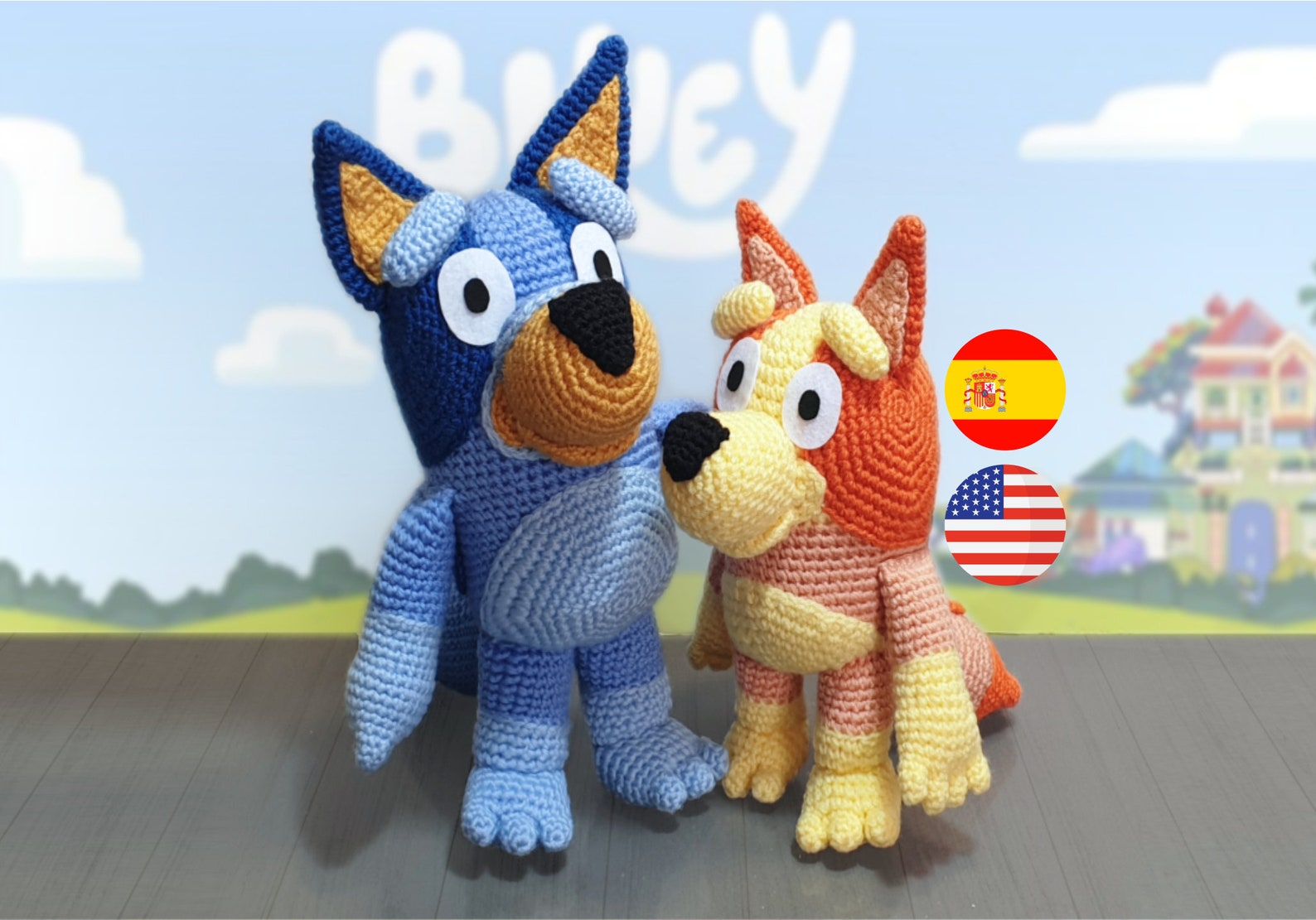 Bluey and Bingo Amigurumi Pattern, Bluey and Bingo Crochet Pattern ...