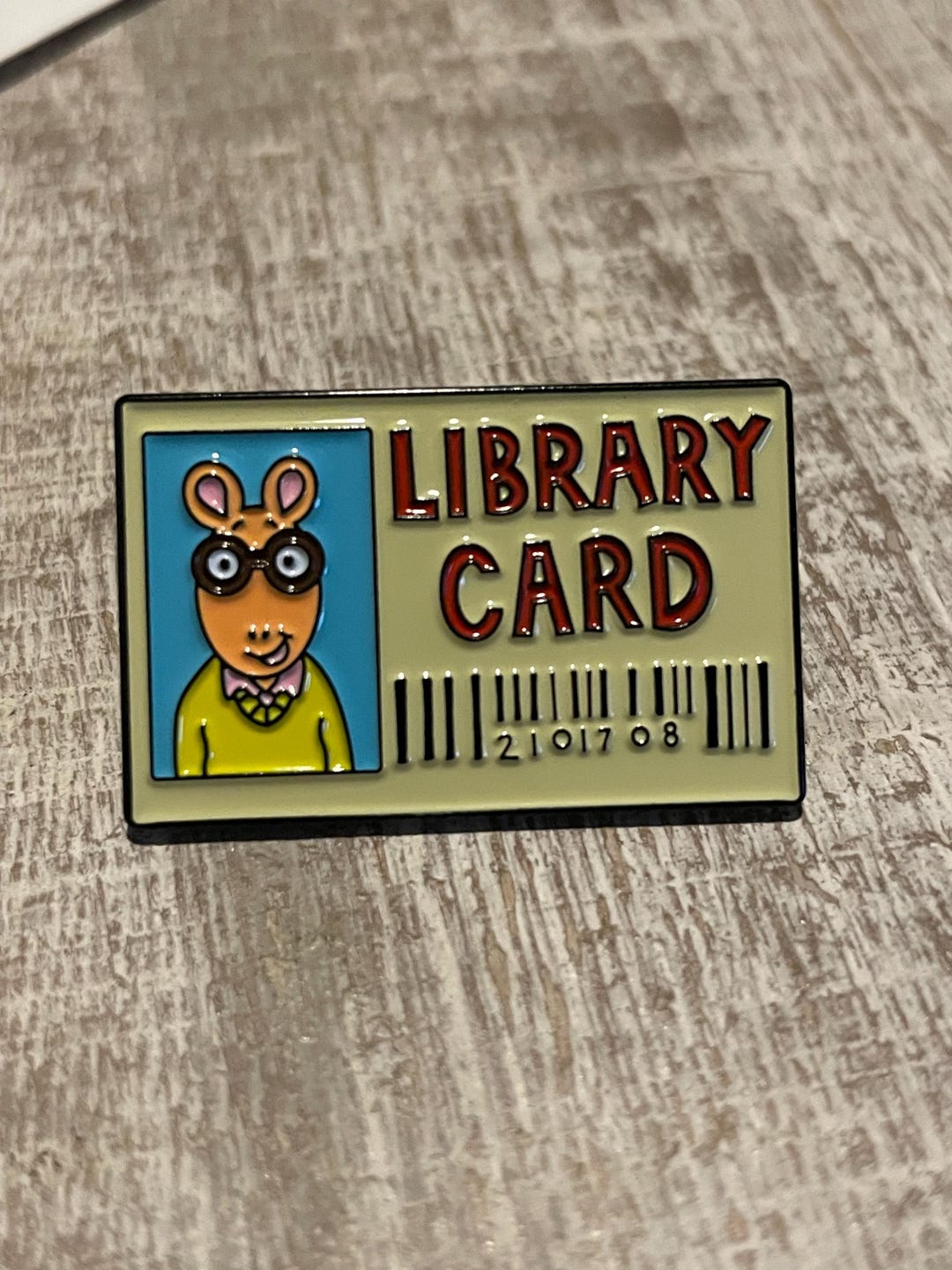 Arthur Library Card Enamel Pin - Etsy