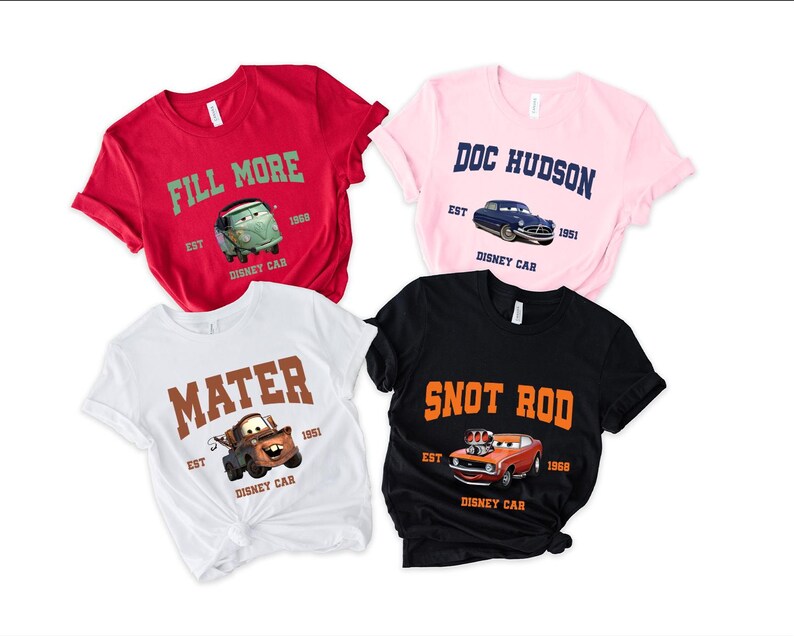 Camiseta Mater de Disney Cars con colores cómodos, camiseta de viaje ...