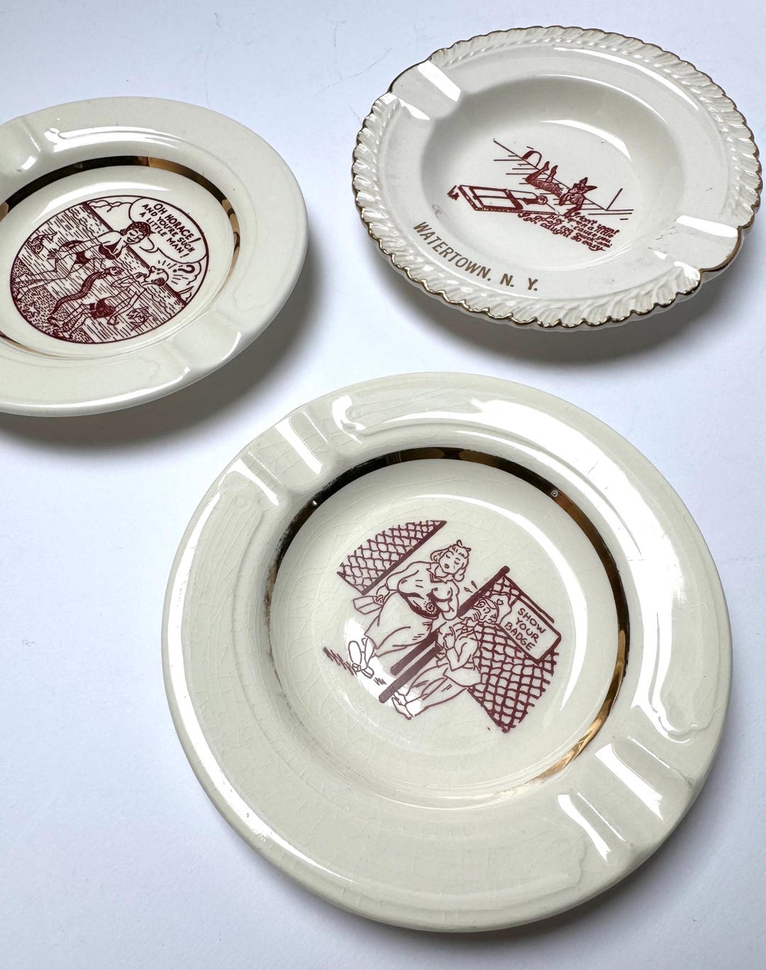 Vintage Humorous Ashtrays (3) ~1950s - Etsy