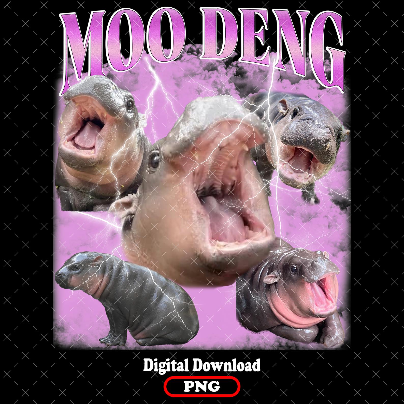 Moo Deng Vintage Moo Deng Bootleg Png Moo Deng Merch Moo Deng Gift Baby ...