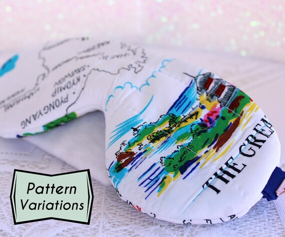 Quilted Silky Eye Mask Made From Vintage Novelty Scarf Sleep | Etsy