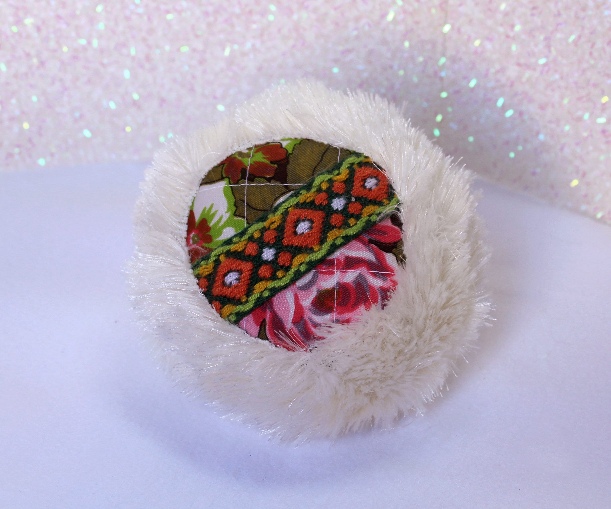 Faux Fur Vintage Style Powder Puff Retro Powder Puff Quilted - Etsy