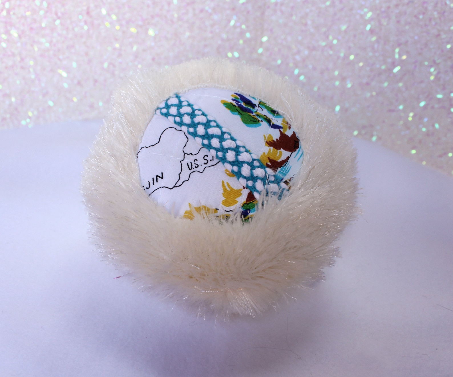 Faux Fur Vintage Style Powder Puff Retro Powder Puff Quilted - Etsy