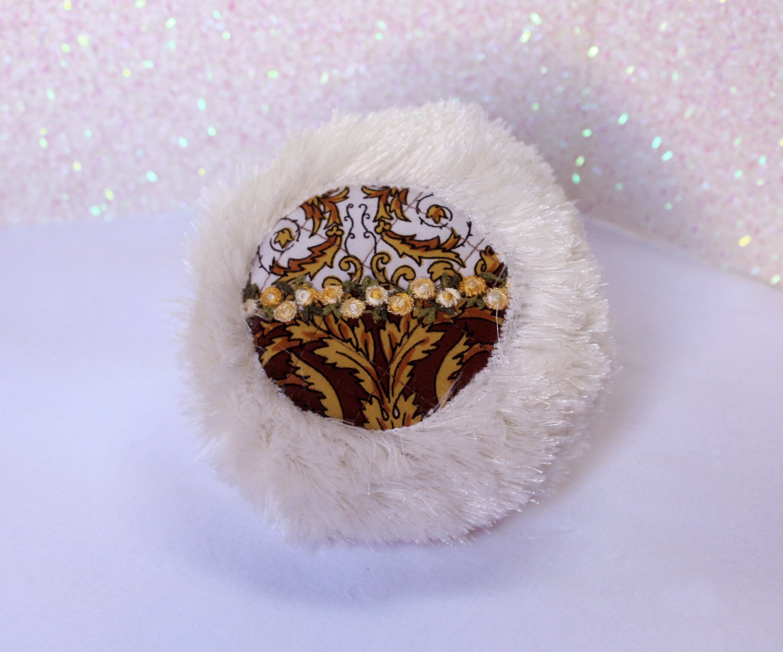 Faux Fur Vintage Style Powder Puff Retro Powder Puff Quilted - Etsy