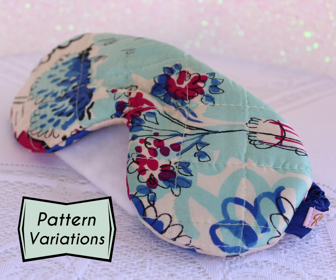 Quilted Silky Eye Mask Made From Vintage Novelty Scarf Sleep - Etsy