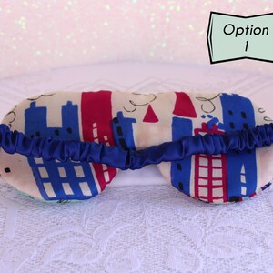 Quilted Silky Eye Mask Made From Vintage Novelty Scarf Sleep - Etsy