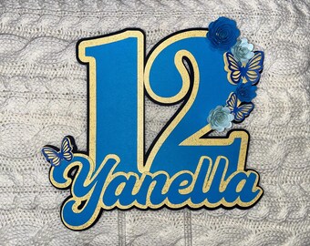 12 Pcs Number Cake Topper, Custom Cake Topper, Birthday Cake Topper ...