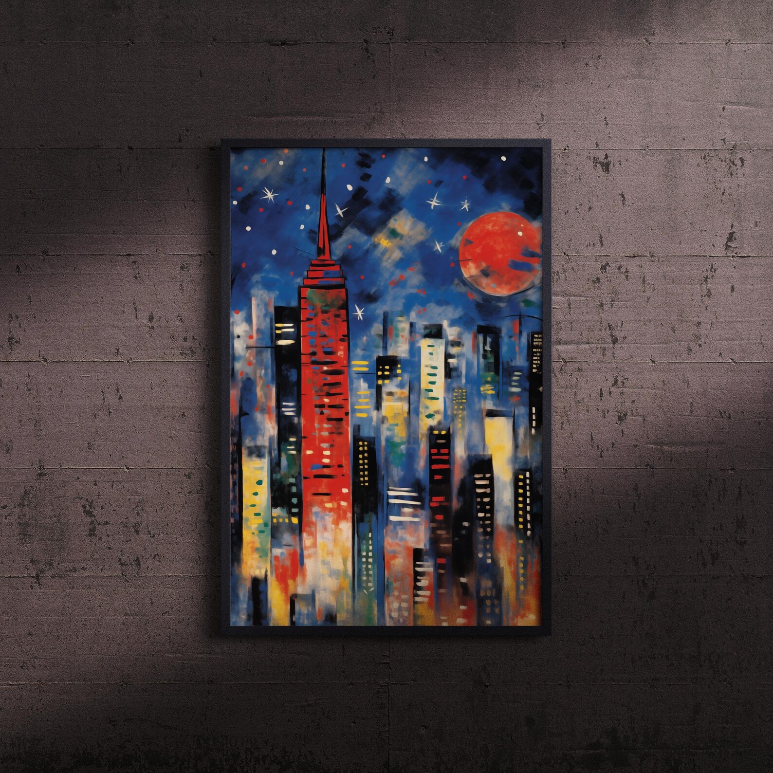 High-rise Buildings Painting Art Print | Watercolor Art | Oil Painting ...
