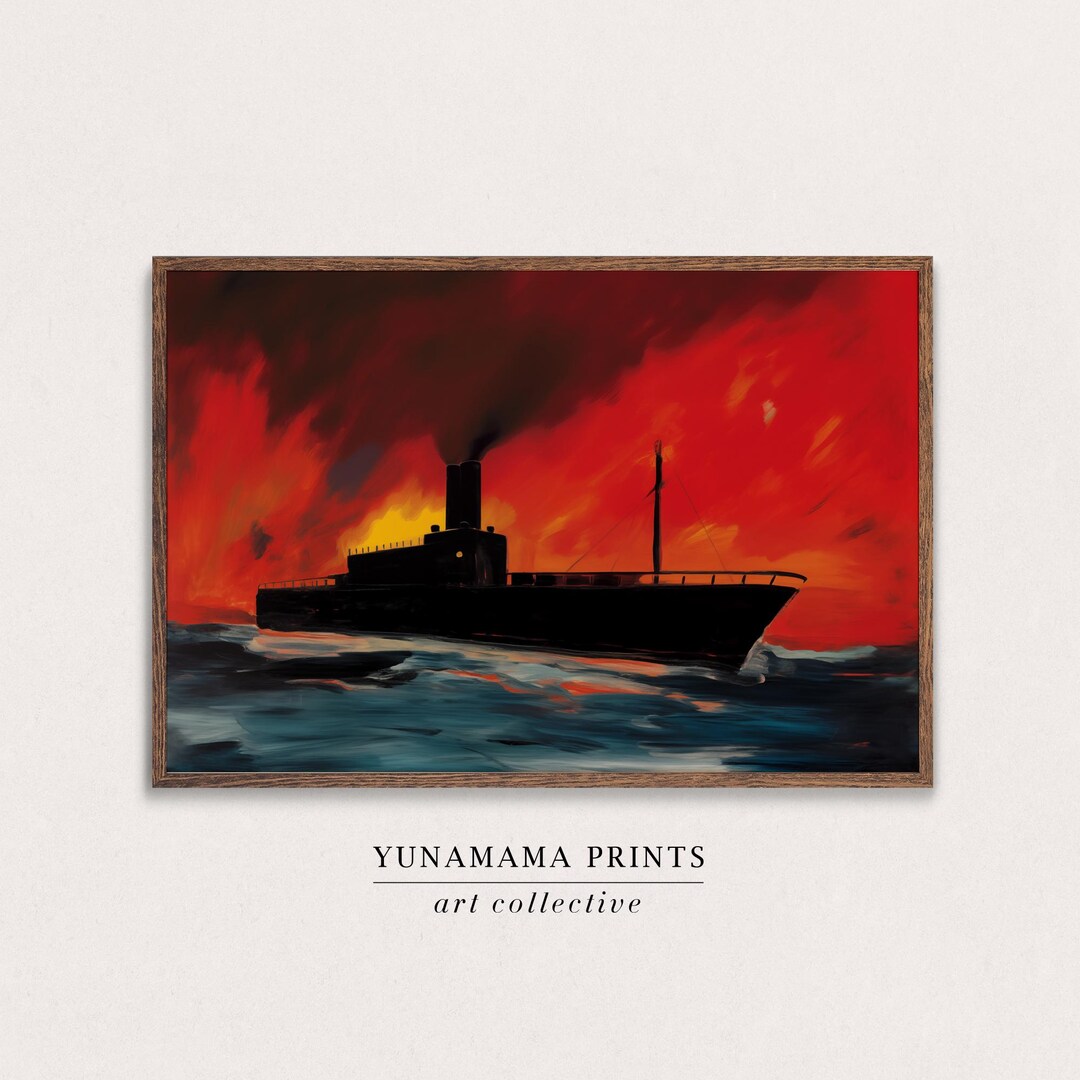 Freighter Painting | Watercolor Art | Oil Painting Art | Abstract Art ...