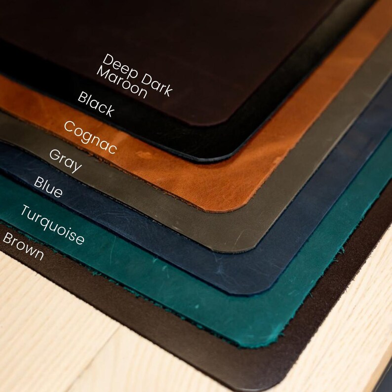 Custom Size Desk Mat, Leather Desk Pad, Thick Leather Deskpad, Full ...