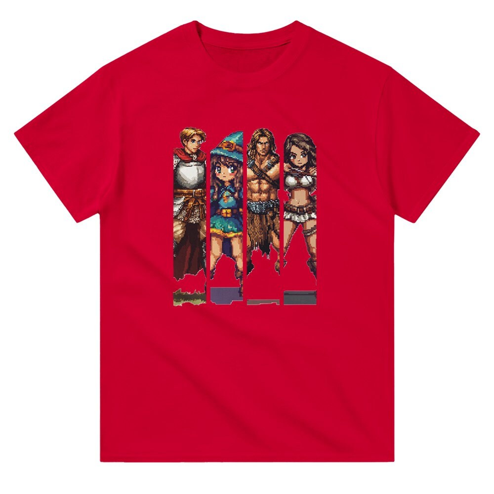 Video Game Character Selection Pixel Art T-shirt, Unisex Cotton Tee ...