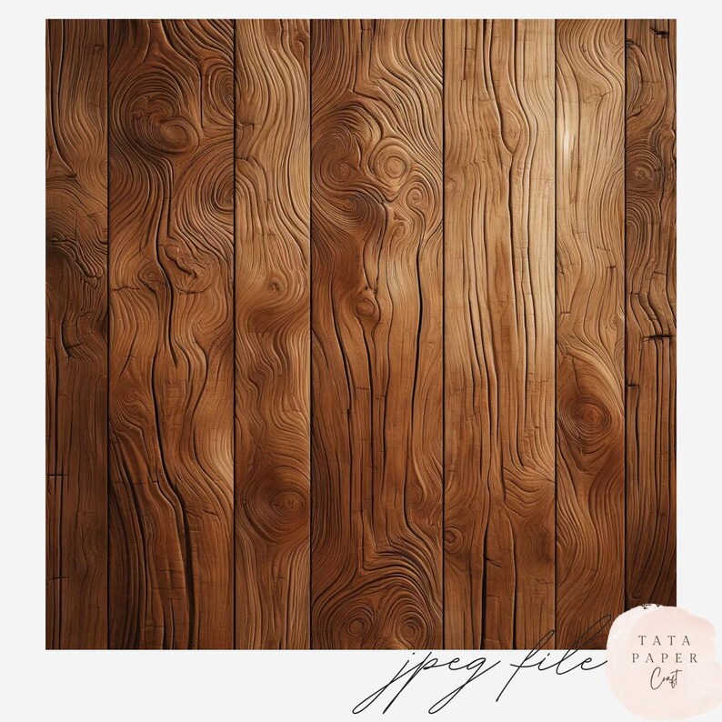 Wood Texture Digital Paper Pack | 20 High-res Realistic Wood Grain ...