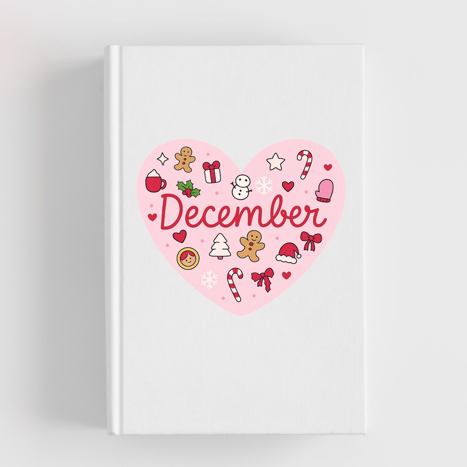 December Heart PNG – Cute Christmas Doodle Sublimation Design – Kawaii ...
