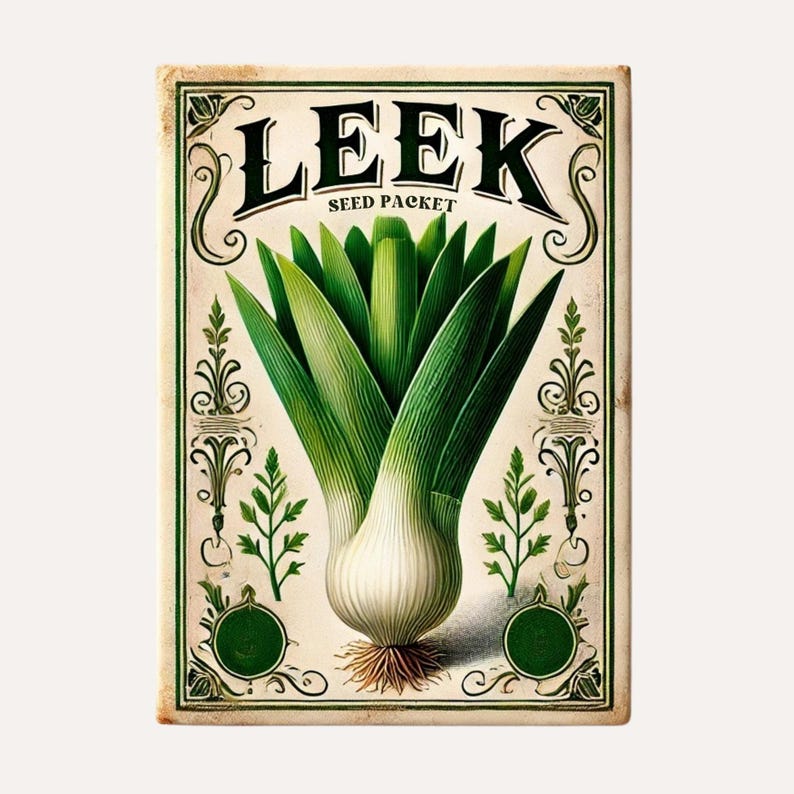 Vintage Vegetable Seed Packet Clipart, Printable Watercolor for ...