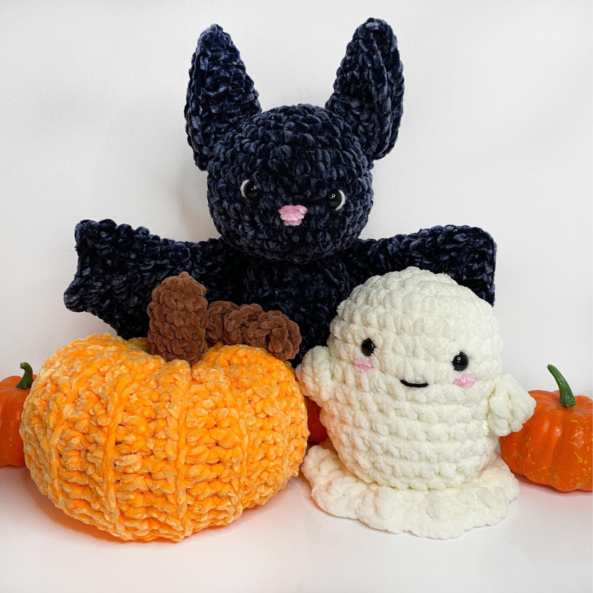 Halloween Bundle of 3 Crochet Pattern, Crochet Toy Pattern Ghost ...