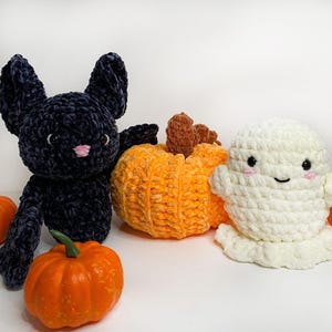 Halloween Bundle of 3 Crochet Pattern, Crochet Toy Pattern Ghost ...