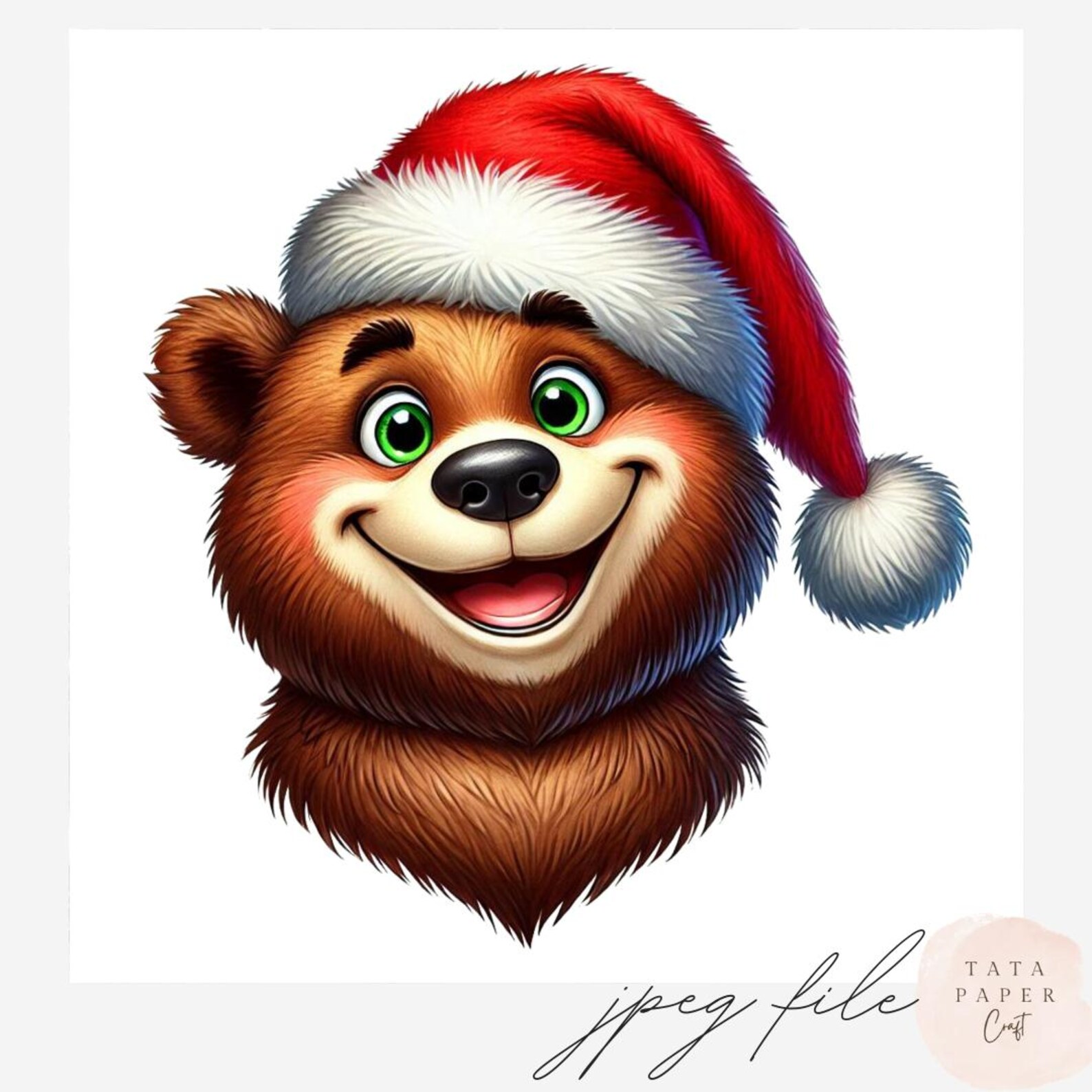 Funny Christmas Animals Clipart, 34 JPG File, Holiday Animal Clip Art ...